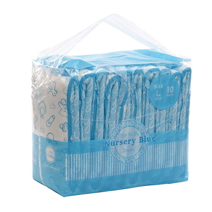 Nursery Blue Printed Adult Brief Diapers - LittleForBig Cute & Sexy ...