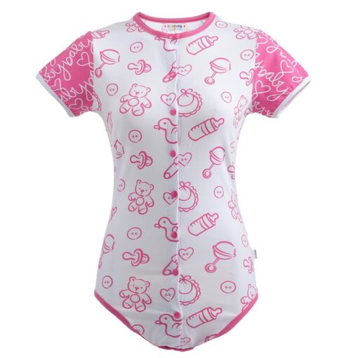 Nursery Front Snap Pink Onesie Bodysuit - LittleForBig Cute & Sexy Products