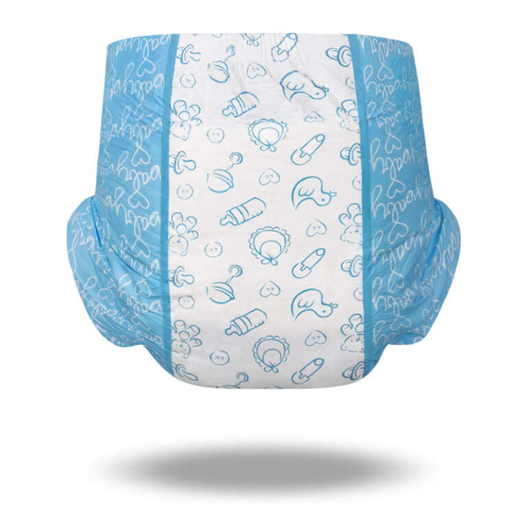 Nursery Blue Printed Adult Brief Diapers - LittleForBig Cute & Sexy ...