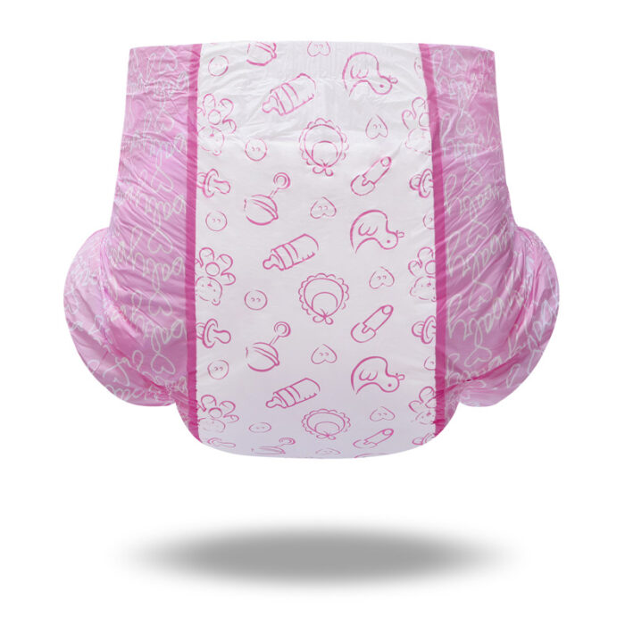 Nursery Pink Printed Adult Brief Diapers - LittleForBig Cute & Sexy ...