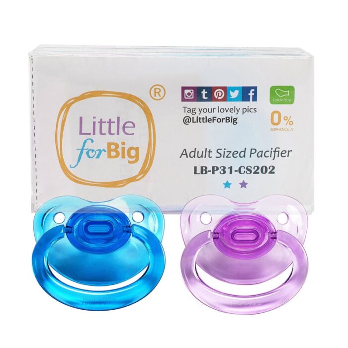 Candy Gloss Pacifiers-Blue & Purple set - LittleForBig Cute & Sexy Products