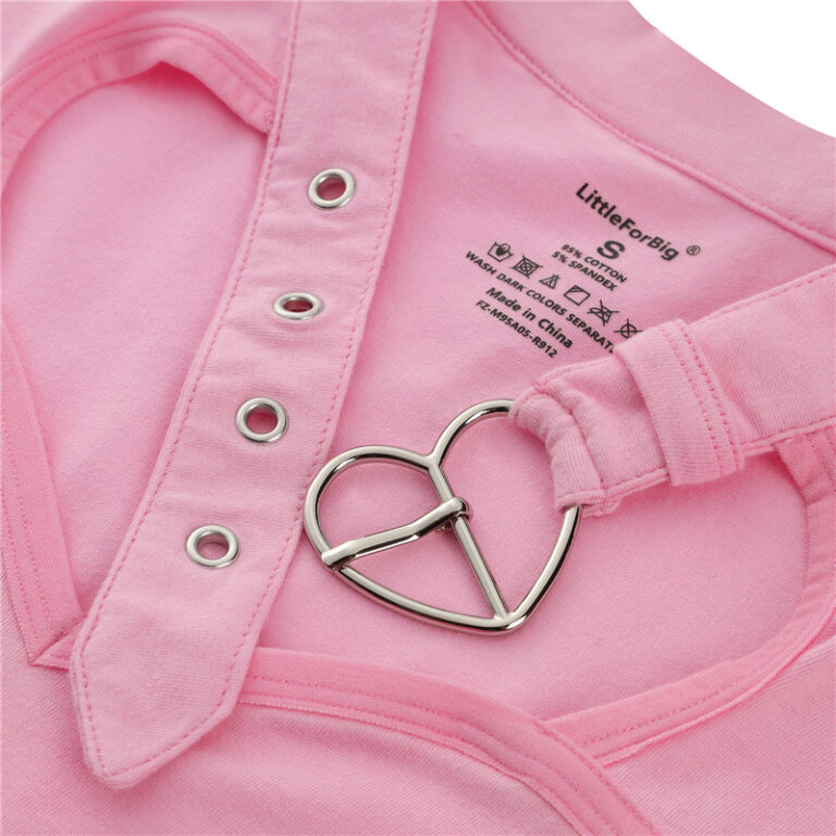 Collared Onesie Pink - LittleForBig Cute & Sexy Products