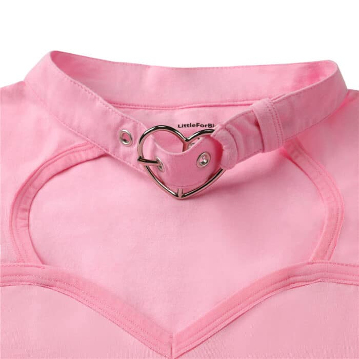 Collared Onesie Pink - LittleForBig Cute & Sexy Products