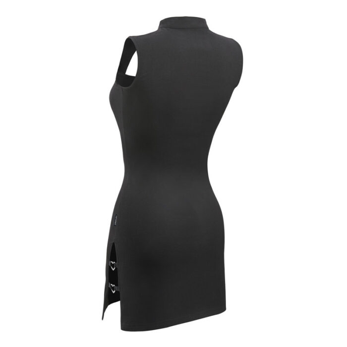 Cyber Goth Bodycon Collared Mini Dress - LittleForBig Cute & Sexy Products
