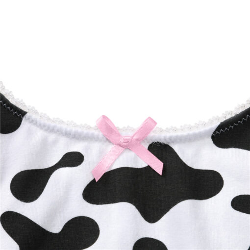 Milk Cow Print Bralette Set Littleforbig Cute And Sexy Products
