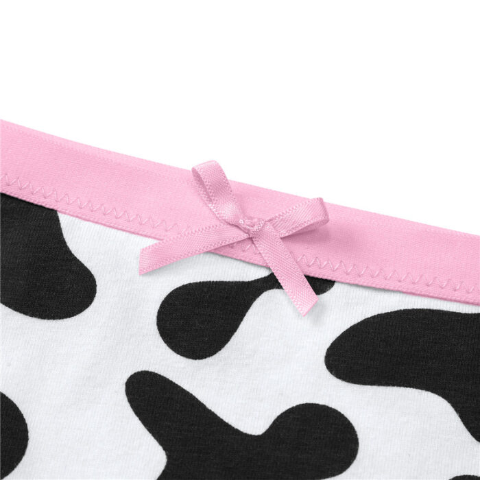Milk Cow Print Bralette Set Littleforbig Cute And Sexy Products