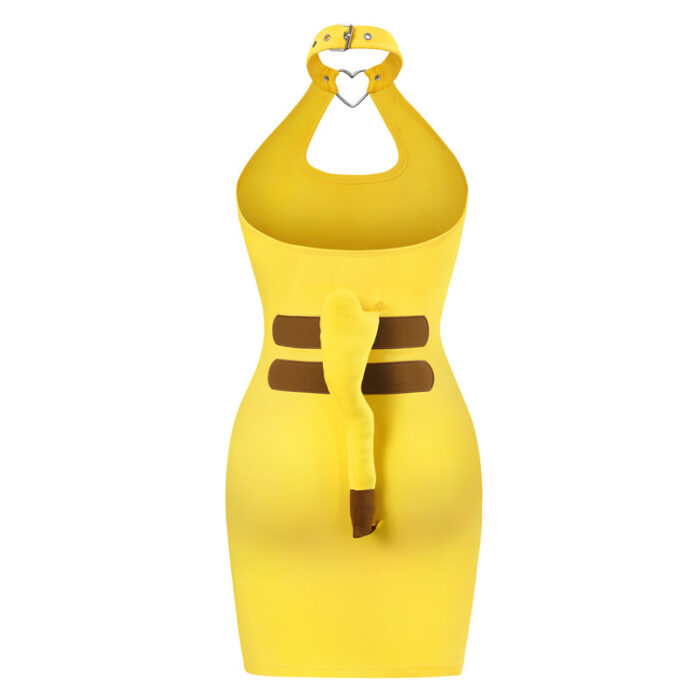 I Choose You Overall Vampy Collared Bodycon Mini Dress with Detachable ...
