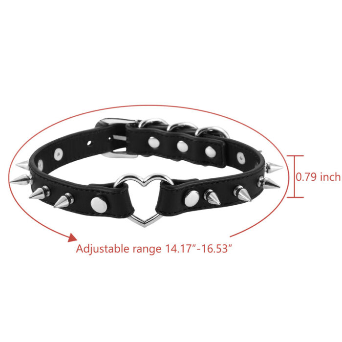 Love Heart Rivets Collar Necklace - LittleForBig Cute & Sexy Products