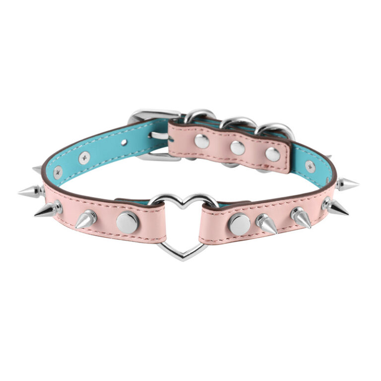 Love Heart Rivets Collar Necklace - LittleForBig Cute & Sexy Products