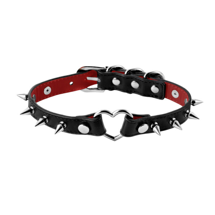 Love Heart Rivets Collar Necklace - LittleForBig Cute & Sexy Products
