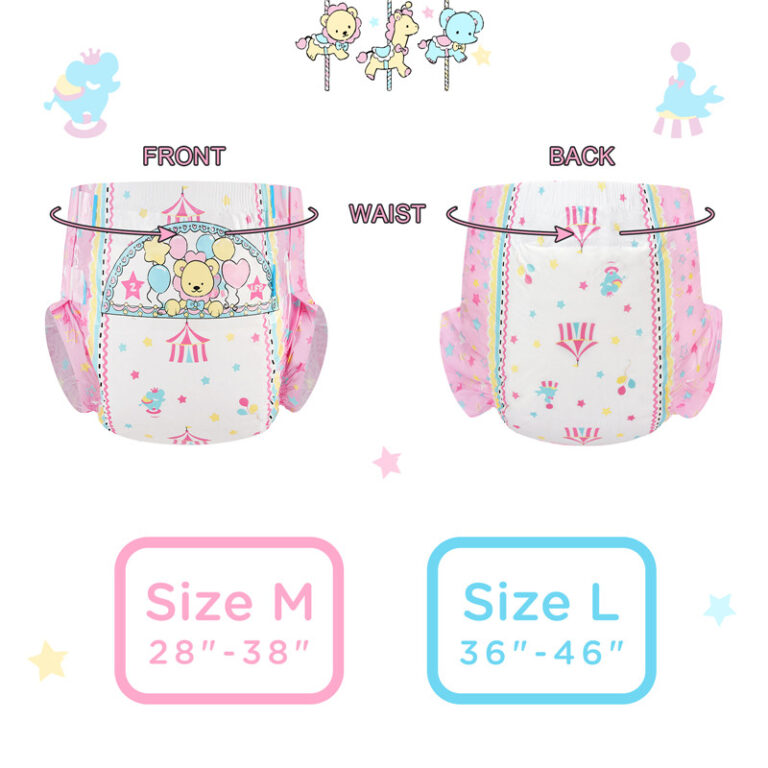 Little Circus Adult Diapers 10 Pieces Pack(M)/(L) - LittleForBig Cute ...