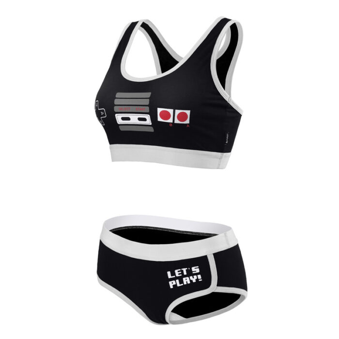 Let's Play GamerGirl Cosplay Bralette 2 Piece Sportsbra Boyshort ...