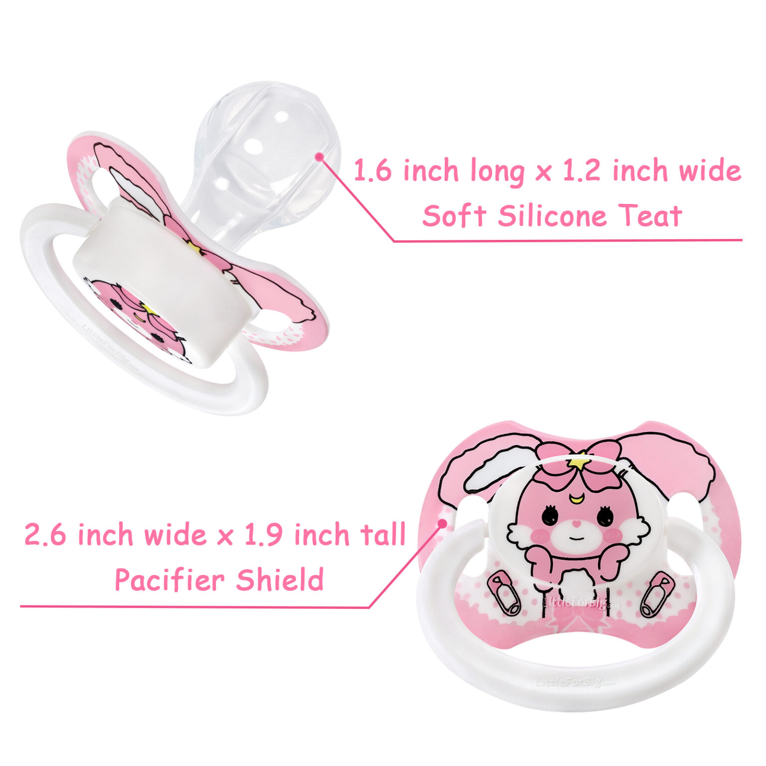 Gen2 BigShield Pacifier Baby Usagi - LittleForBig Cute & Sexy Products