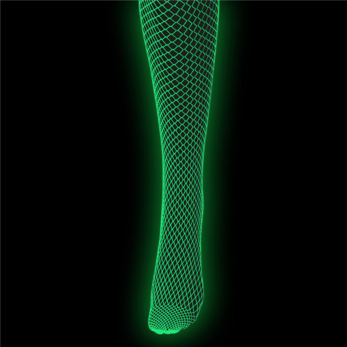 High Waist Night-Glow Fishnet Mesh Tights 2 Pairs Stockings - Small ...