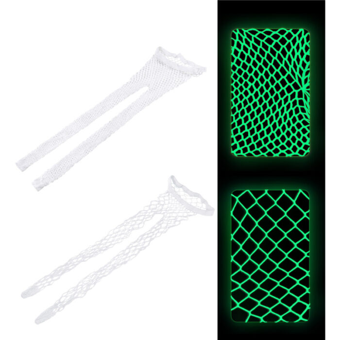 High Waist Night-Glow Fishnet Mesh Tights 2 Pairs Stockings - Large ...