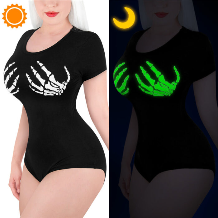 Lady Death Night-Glow Onesie - LittleForBig Cute & Sexy Products