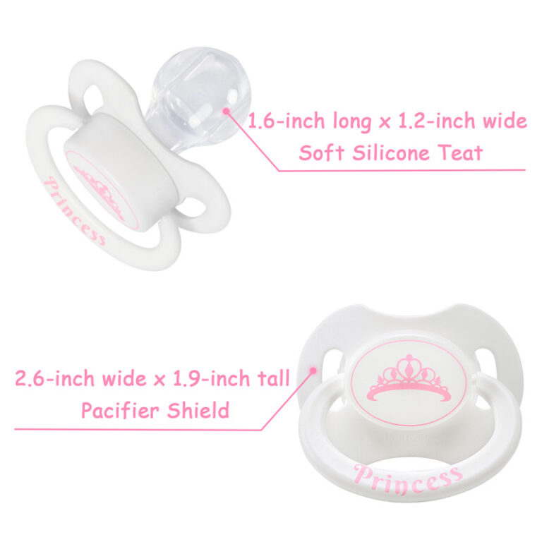 Gen2 BigShield Pacifier "Princess" Crown White - LittleForBig Cute ...