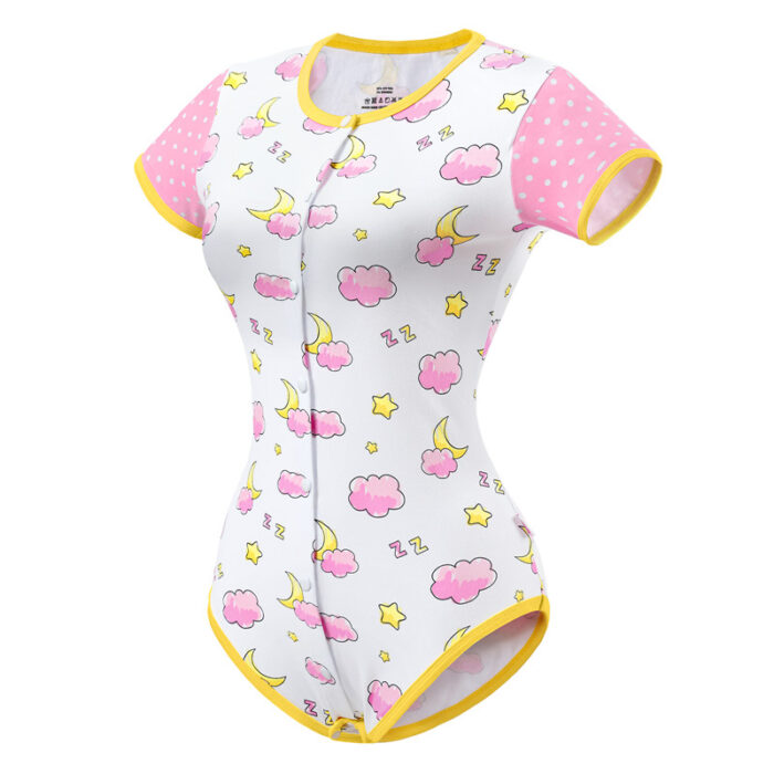 Baby Sleepytime Front Button Onesie Pink - LittleForBig Cute & Sexy ...