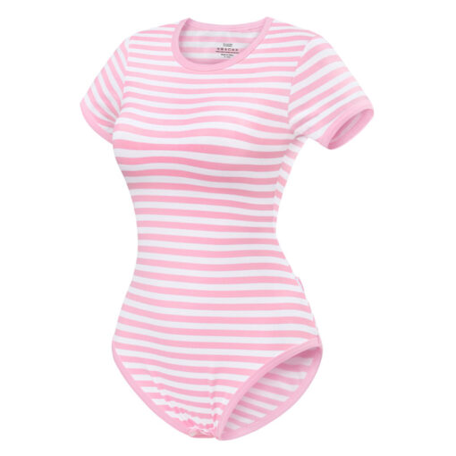 Essential Striped Adult Onesie Pink - LittleForBig Cute & Sexy Products
