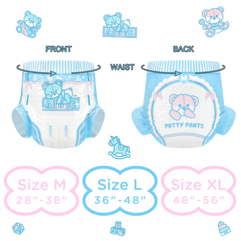Potty Pants Adult Diapers 10 Pieces Pack(M)/(L)/(XL) - LittleForBig ...
